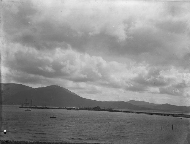 View of sea and mountains from Tralee pier